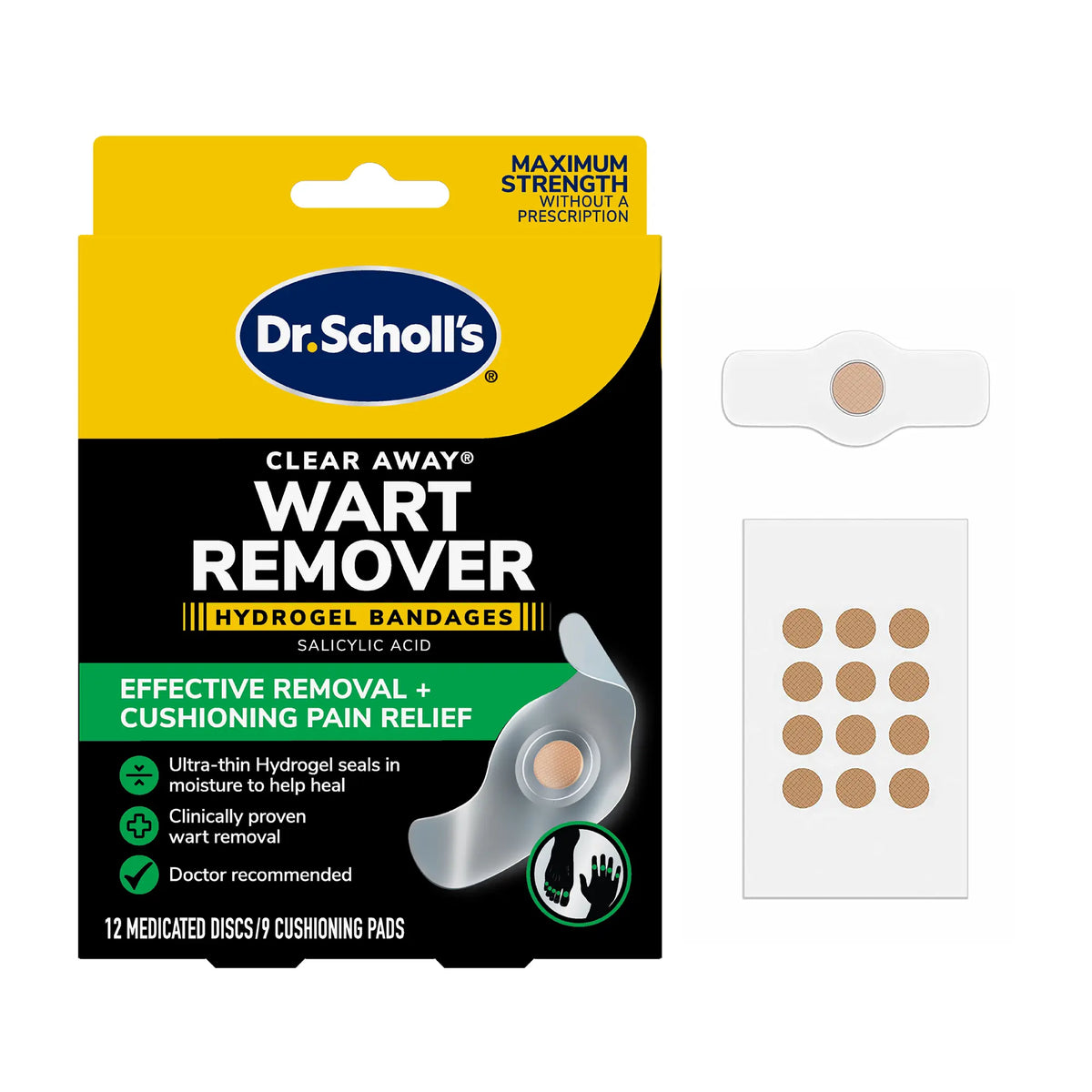 Clear Away Wart Removers Seal Heal Bandage With Hydrogel Technology