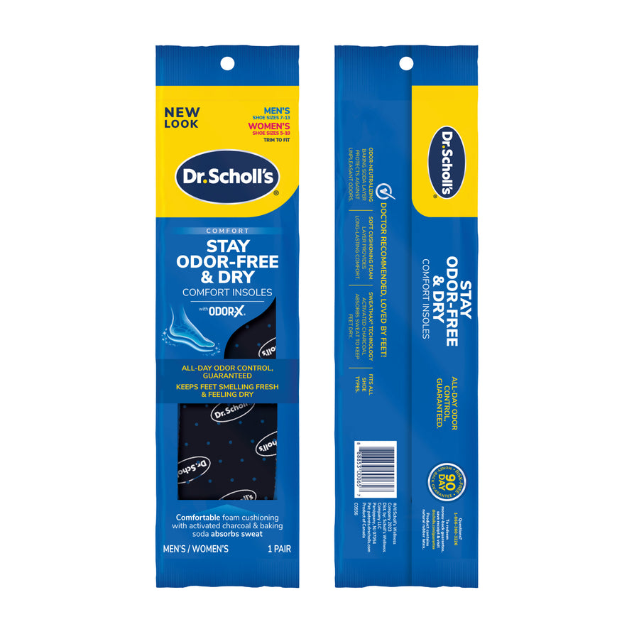 Stay Odor-Free & Dry Comfort Insoles with Odor-X® (3 Pack) – DrScholls
