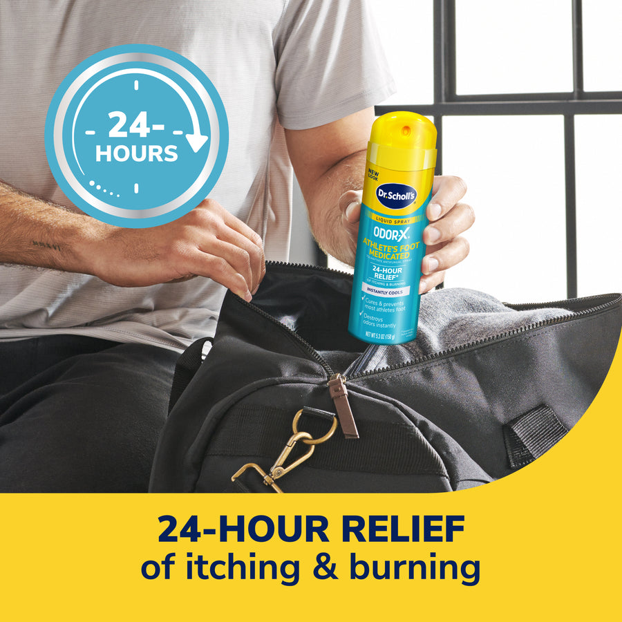 Odor-X® Athlete's Foot Medicated Liquid Spray – DrScholls