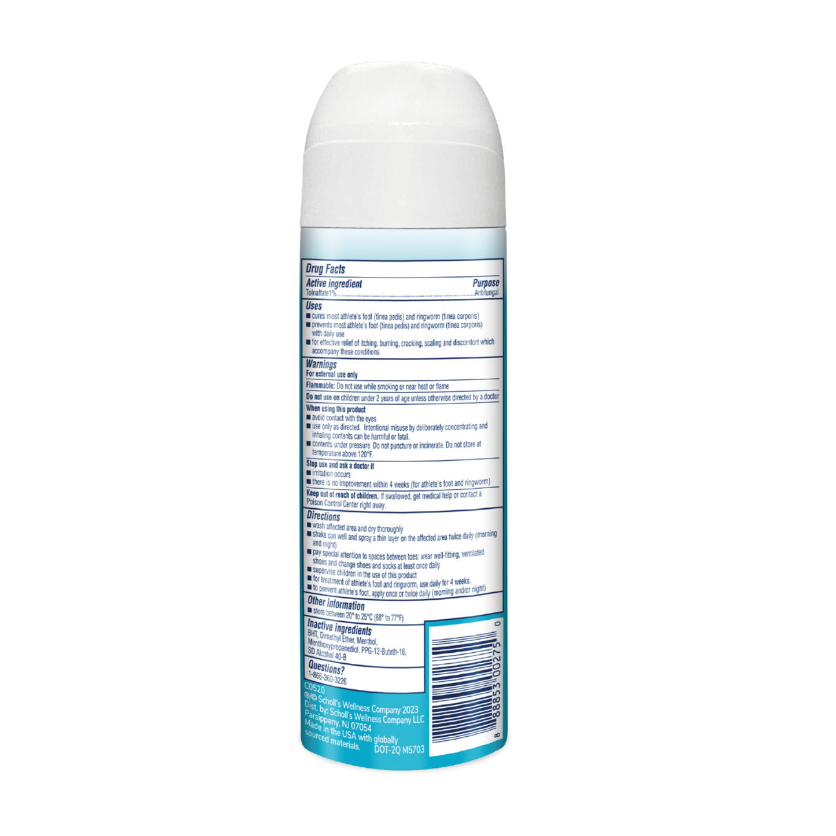 Instant Cool Athlete's Foot Treatment Spray, 5.3oz – DrScholls