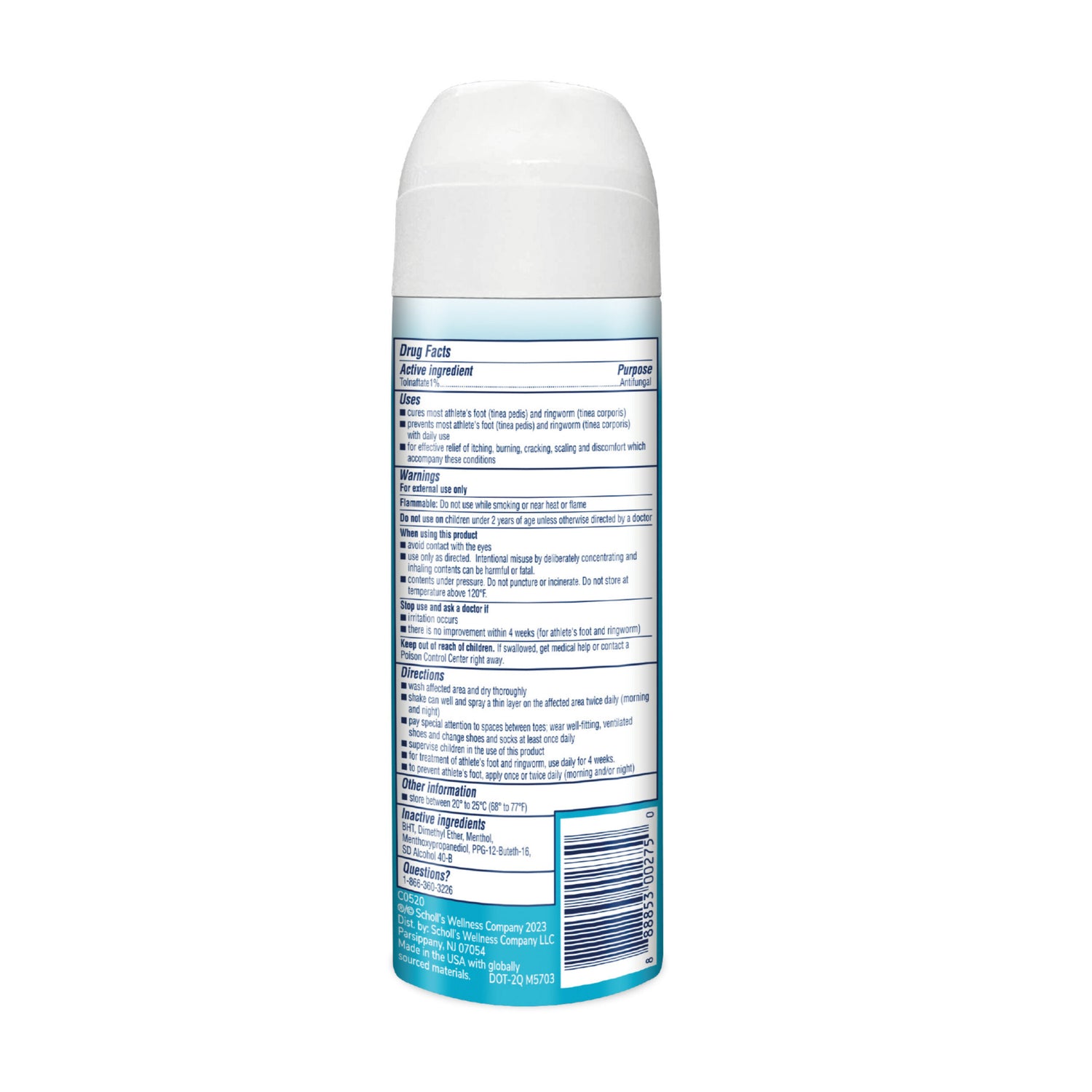 Instant Cool Athlete's Foot Treatment Spray, 5.3oz – DrScholls