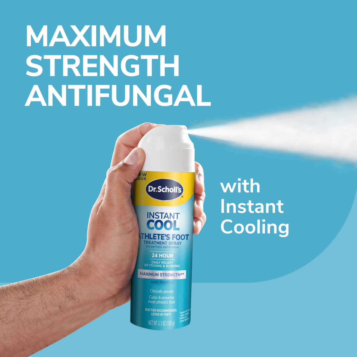 Instant Cool Athlete's Foot Treatment Spray, 5.3oz – DrScholls