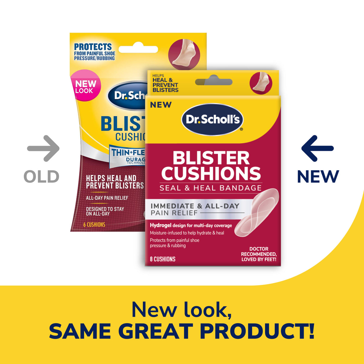 Blister Cushions Seal & Heal Bandage with Hydrogel Technology – DrScholls