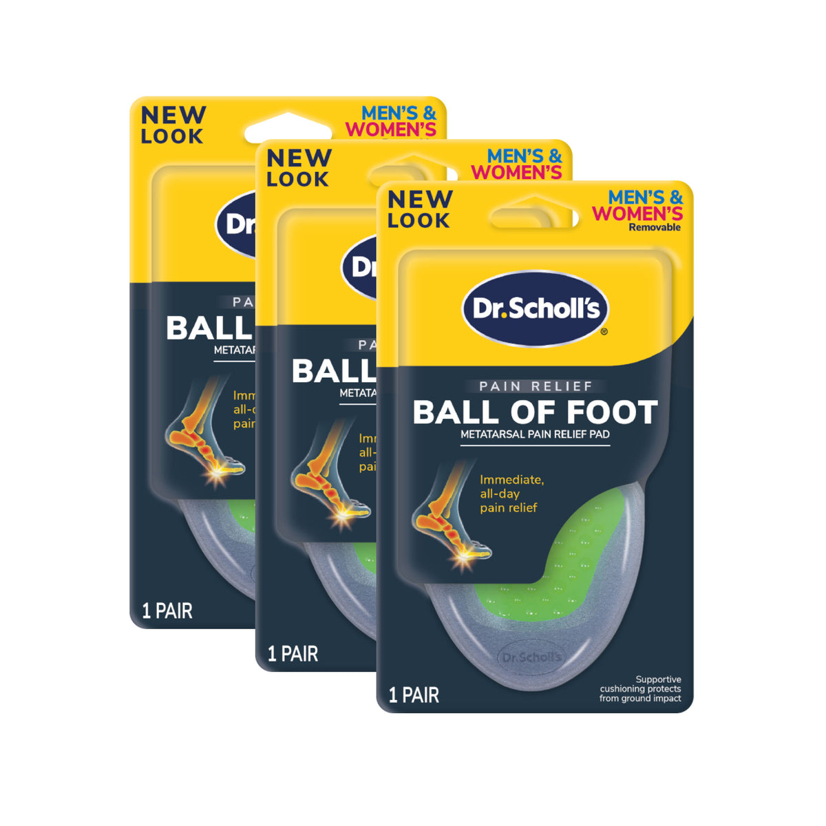 Ball of Foot Metatarsal Pain Relief Pad (3 Pack) – DrScholls